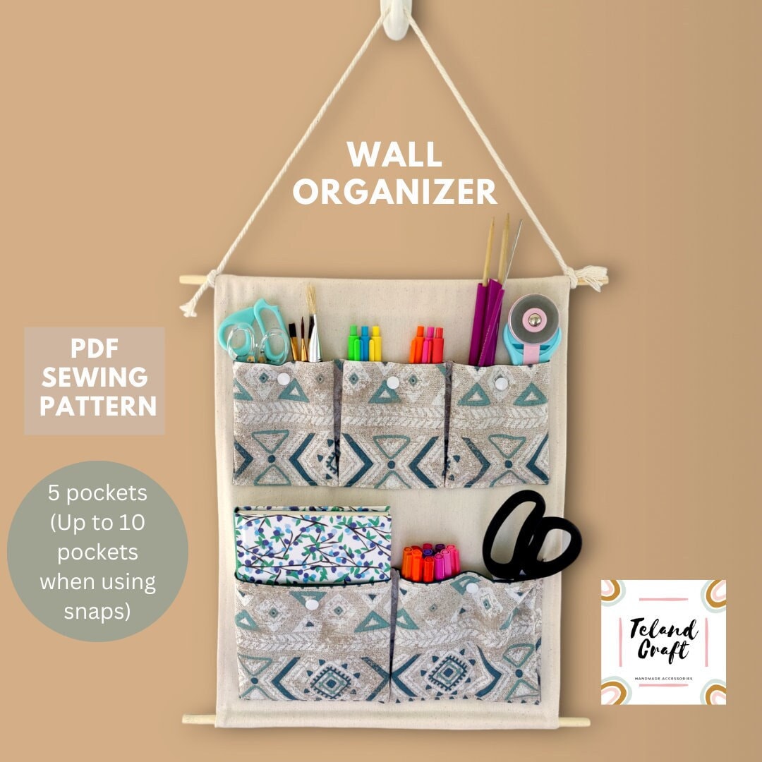 Hanging Wall Organizer PDF Sewing Pattern Instant Download up to 10 ...
