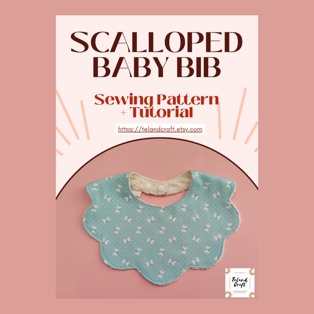 Scalloped Baby Bib PDF Sewing Pattern - Instant Download - One Size ... Scalloped Baby Bib PDF Sewing Pattern - Instant Download - One Size ...