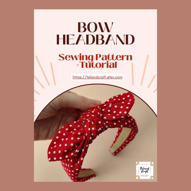 Bow Headband PDF Sewing Pattern - Instant Download - Adjustable to ...