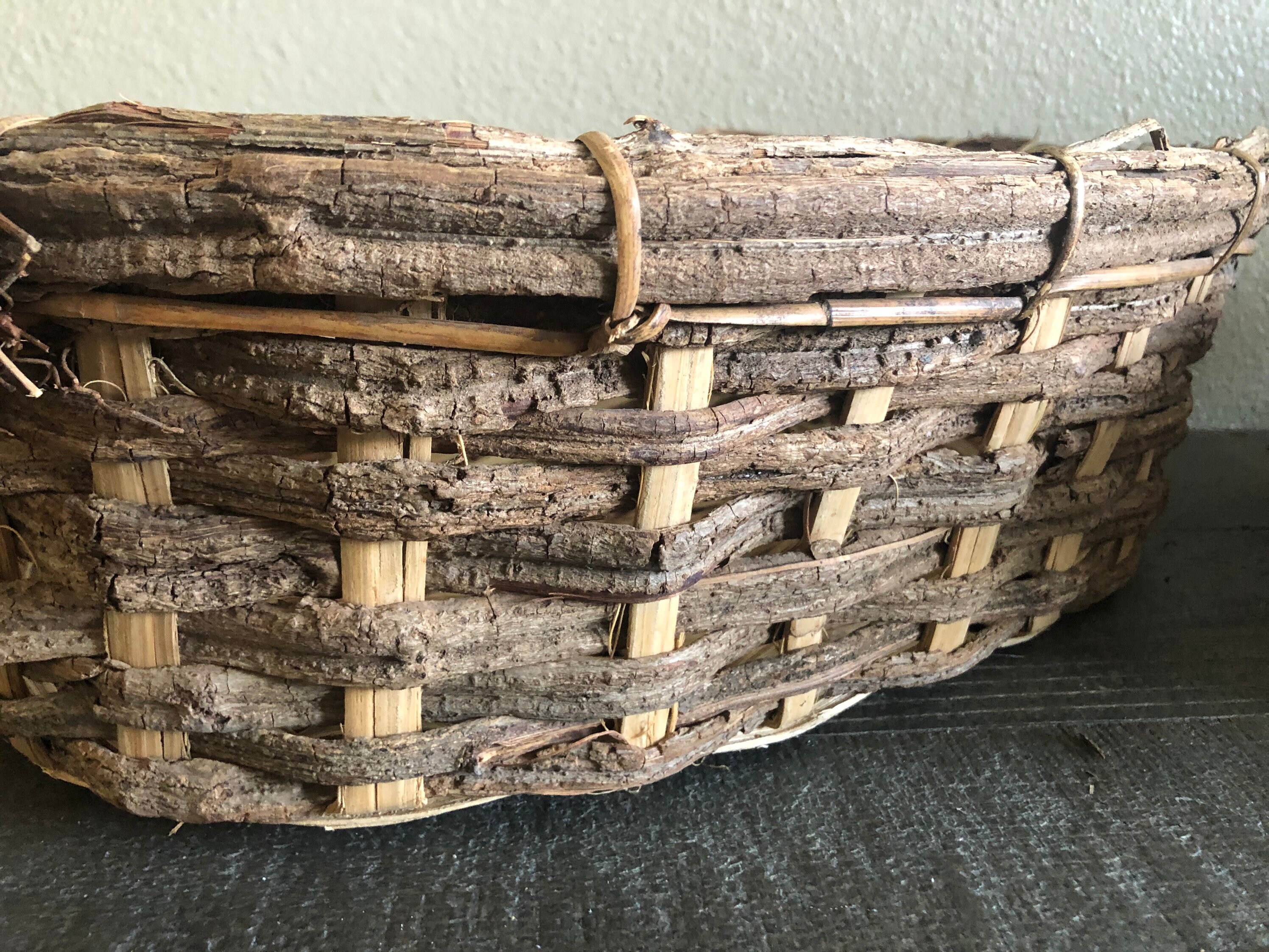Vintage Set of Nesting Handwoven Tree Bark Gathering Baskets With ...