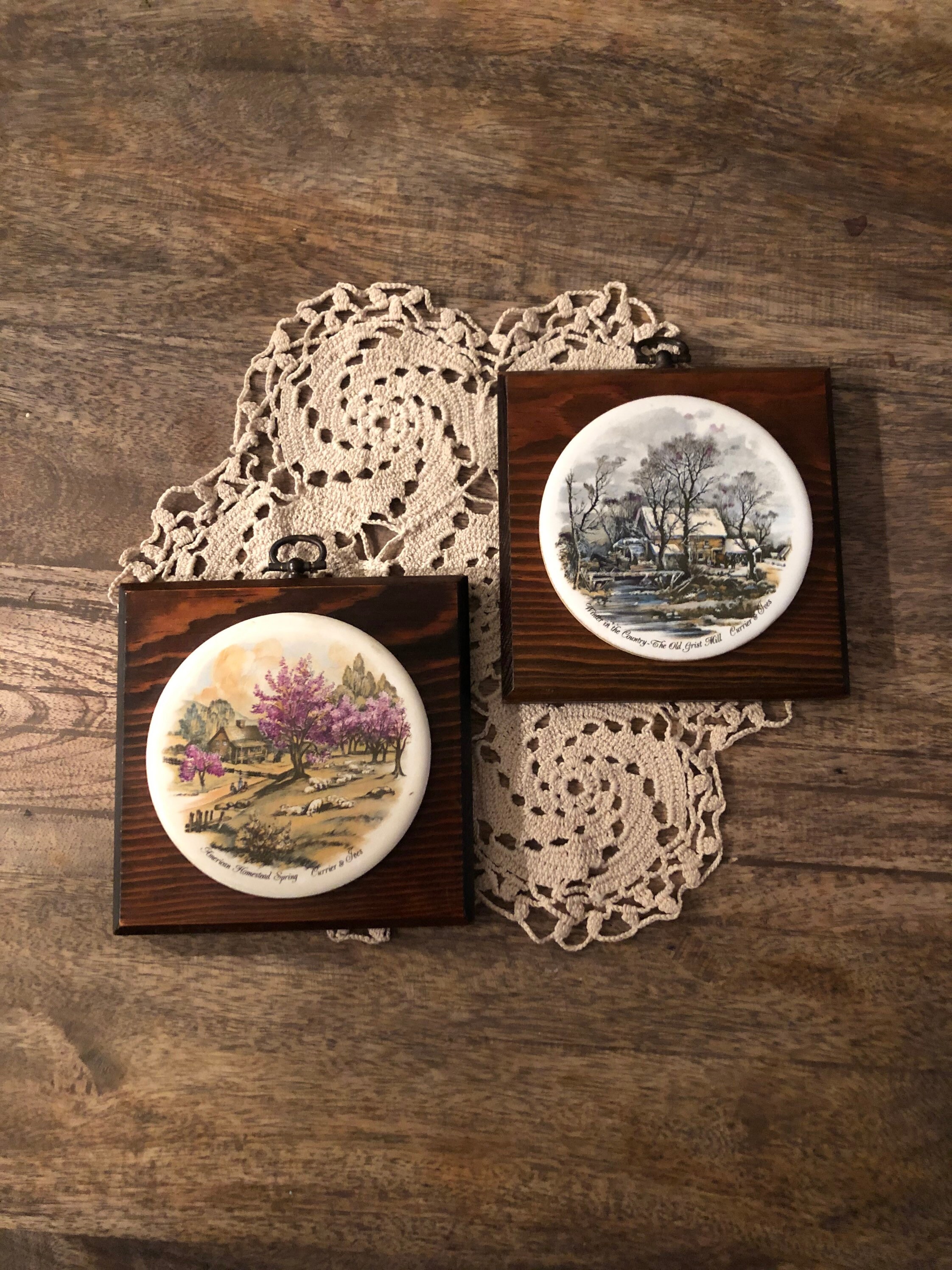 Currier & Ives American Homestead Spring and Winter in the | Etsy