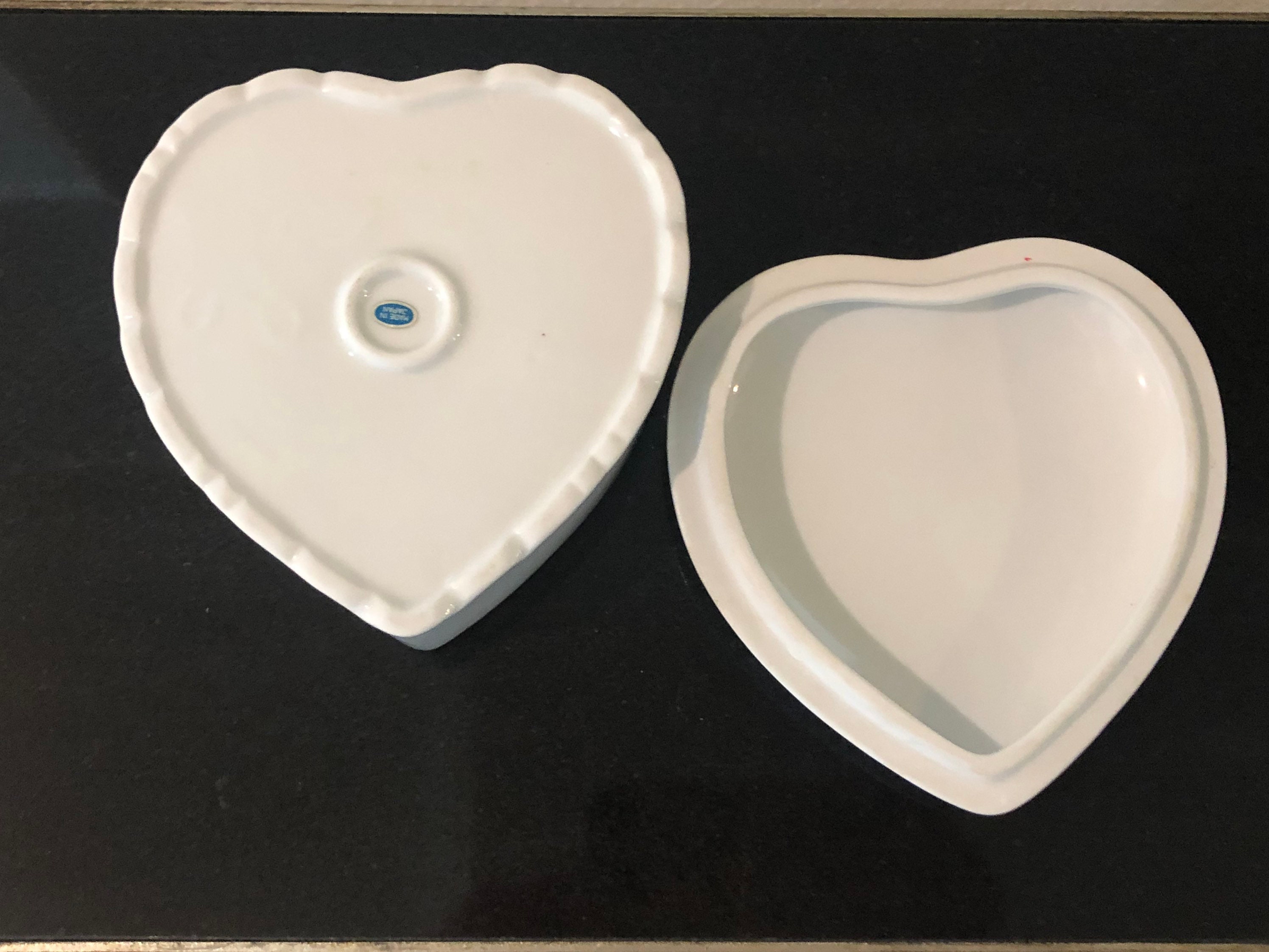 Vintage Japanese Floral Heart Shaped Trinket Box Keepsake Box Jewelry ...