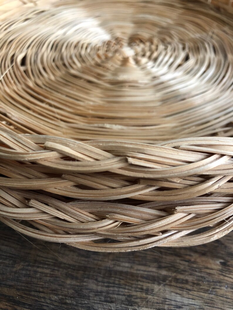 Vintage Set of 4 Wicker Paper Plate Holders - Boho Wicker - Wall Decor ...