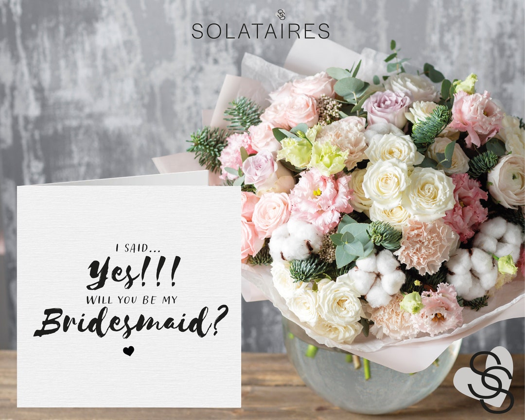 Bridesmaid Card, Will You Be My Bridesmaid Proposal Card, Maid of ...