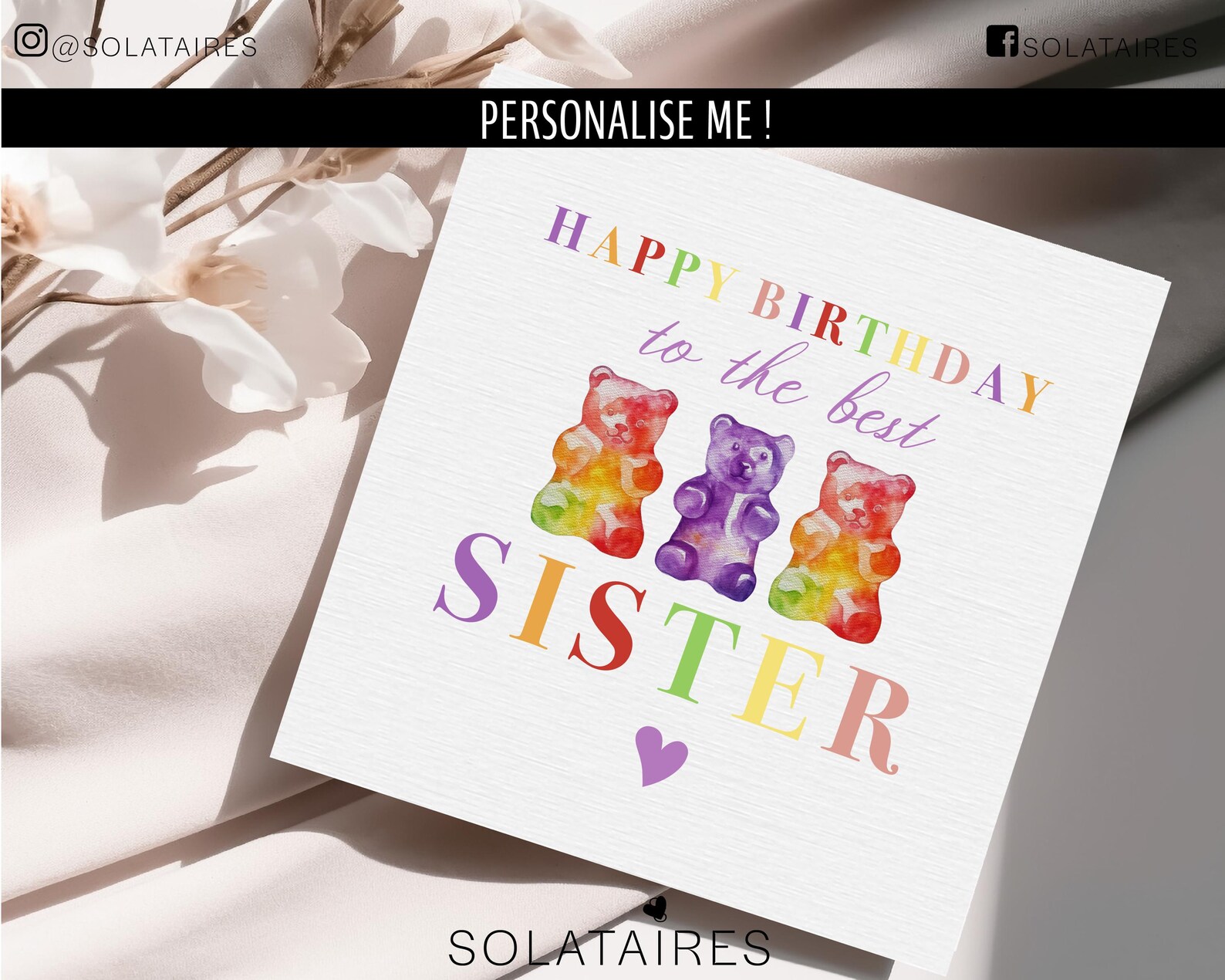 Personalised Happy Birthday Card for a Special Sister, Big Sister Card ...