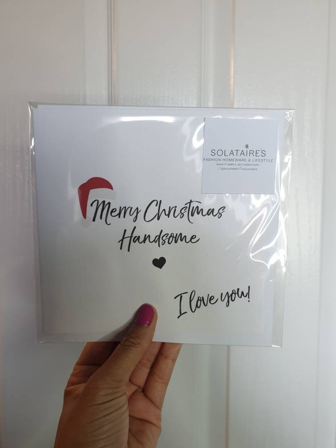 Merry Christmas Handsome Card for Boyfriend UK, Simple Luxury Greeting ...