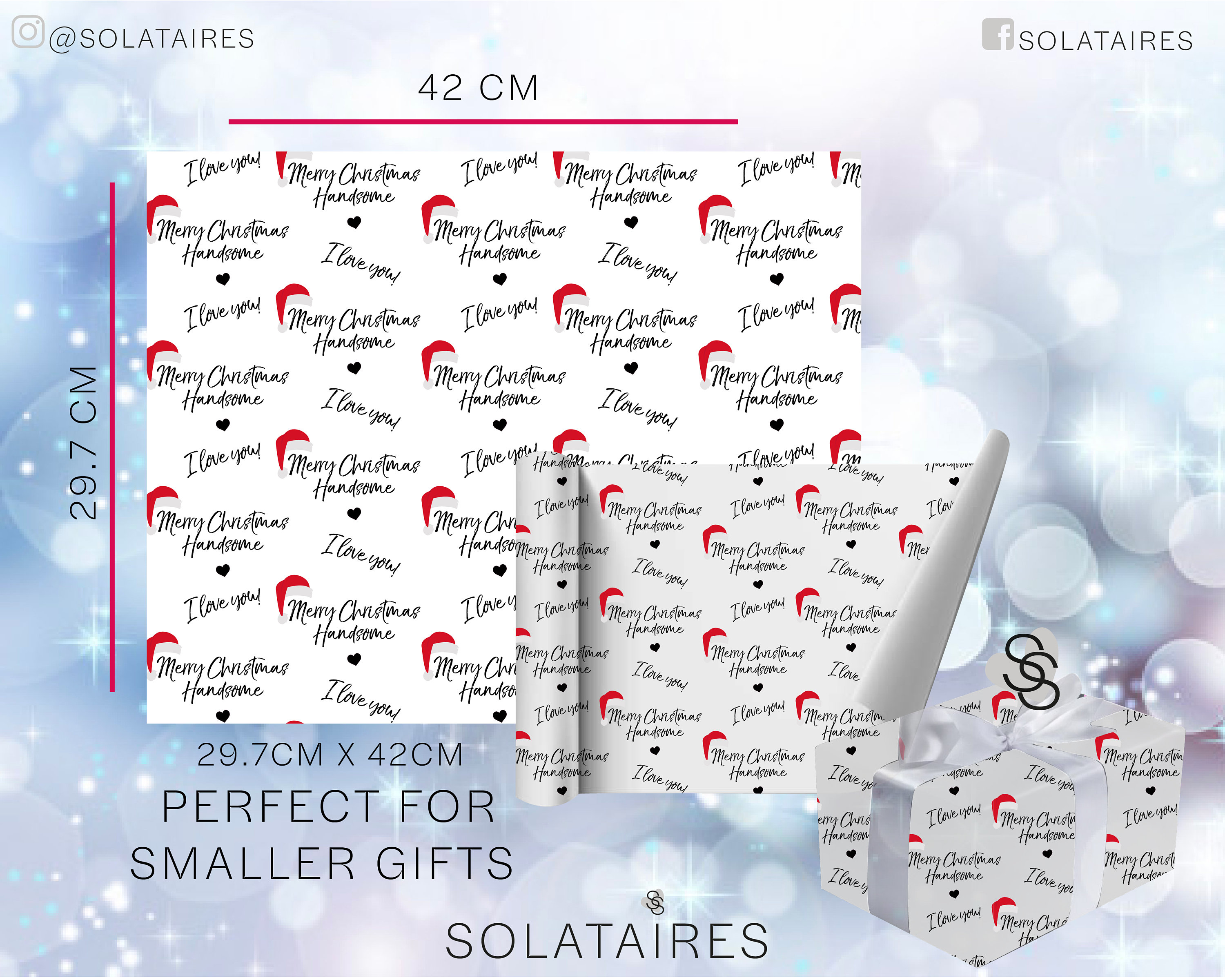 Merry Christmas Handsome Card for Boyfriend UK Simple Luxury - Etsy UK