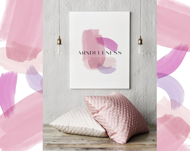 Mindfulness Art Print|quote Prints|wall Print|wall Decor|minimalist ...