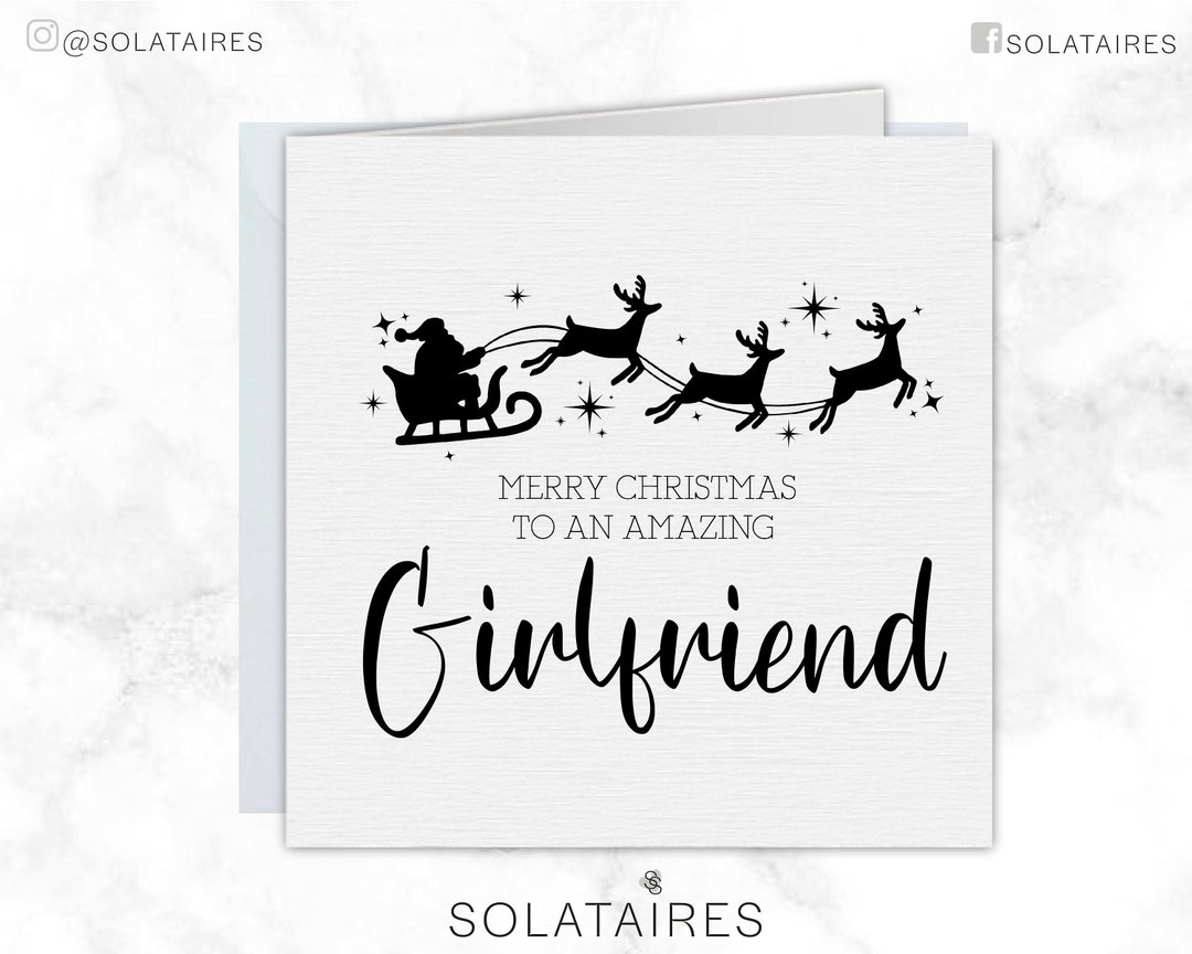 Merry Christmas to an Amazing Girlfriend Card Christmas Card - Etsy