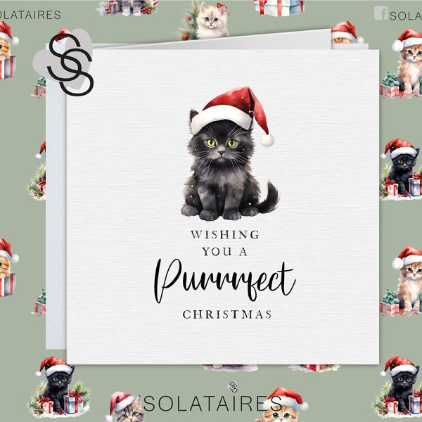 Cat Christmas Cards - Etsy