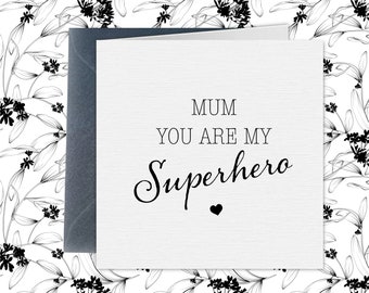 Mothers Day Card, Superhero Mum - Etsy UK