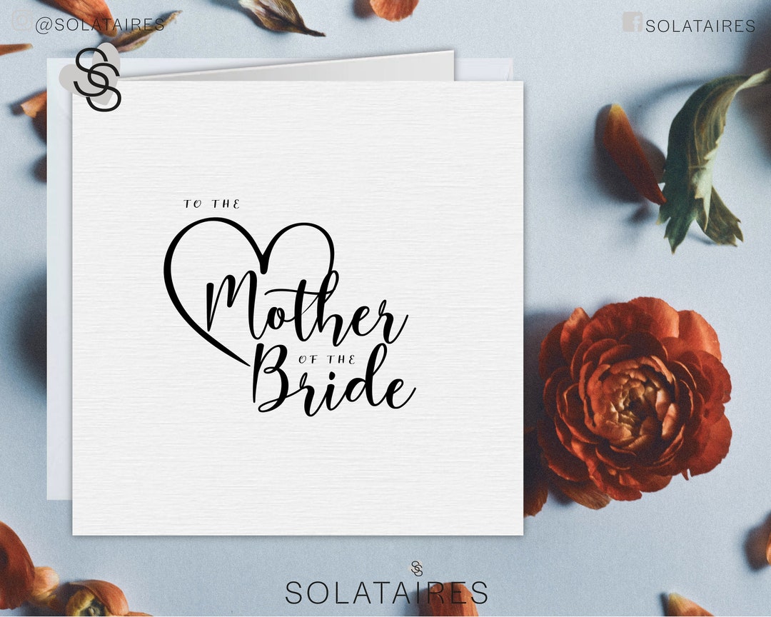 To the Mother of the Bride Wedding Card Uk,special Card for Mother of ...
