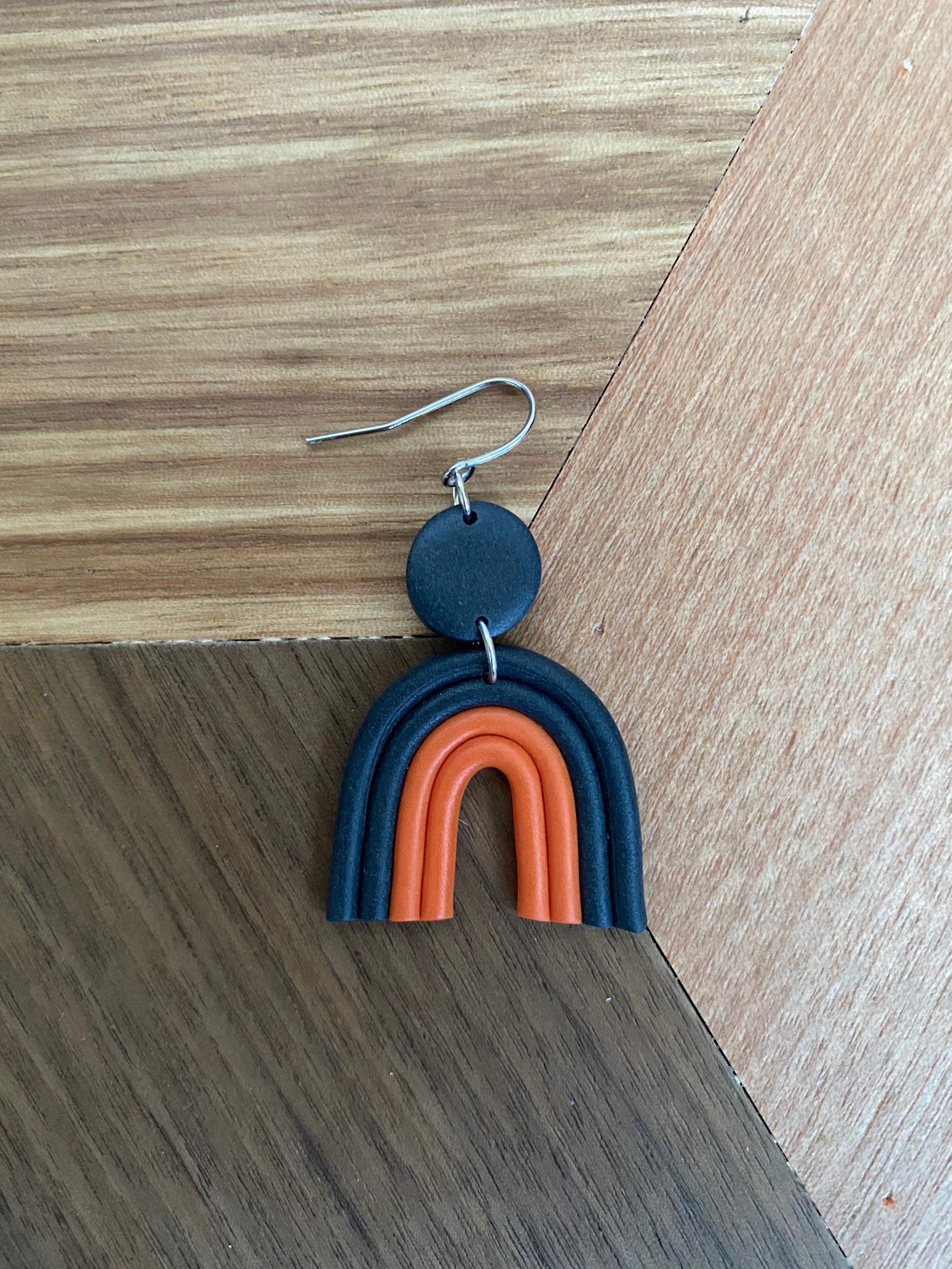 Custom Wakeland Wolverines Arch Clay Earrings, Minimalist Earrings ...