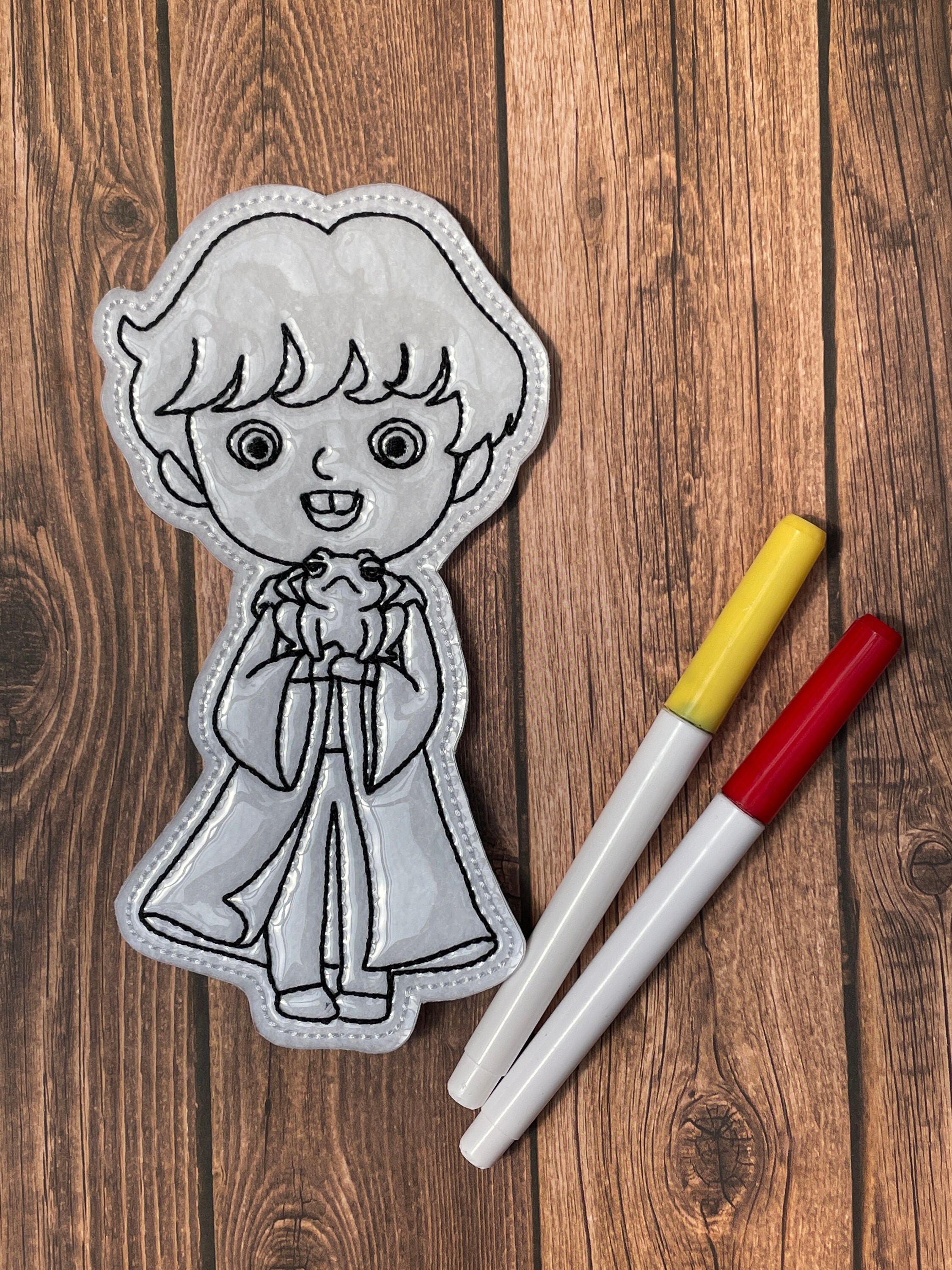 Wizard Pets 1 Flat Colouring Dolls Digital Embroidery Design - Etsy