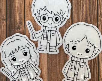 Pocket Monster Flat Colouring Dolls Digital Embroidery Design | Etsy