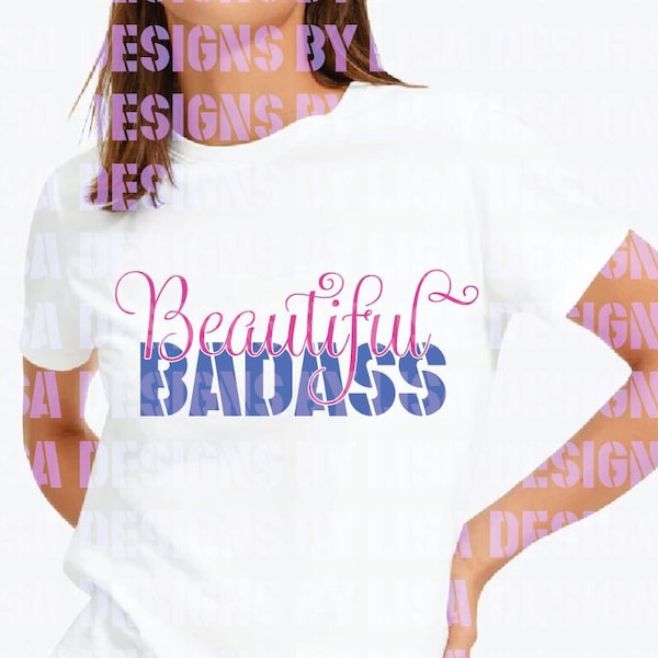 Beautiful Badass Svg - Etsy