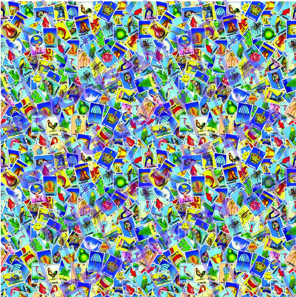12" X 12" Loteria Seamless Pattern, Digital Paper, Instant Digital ...