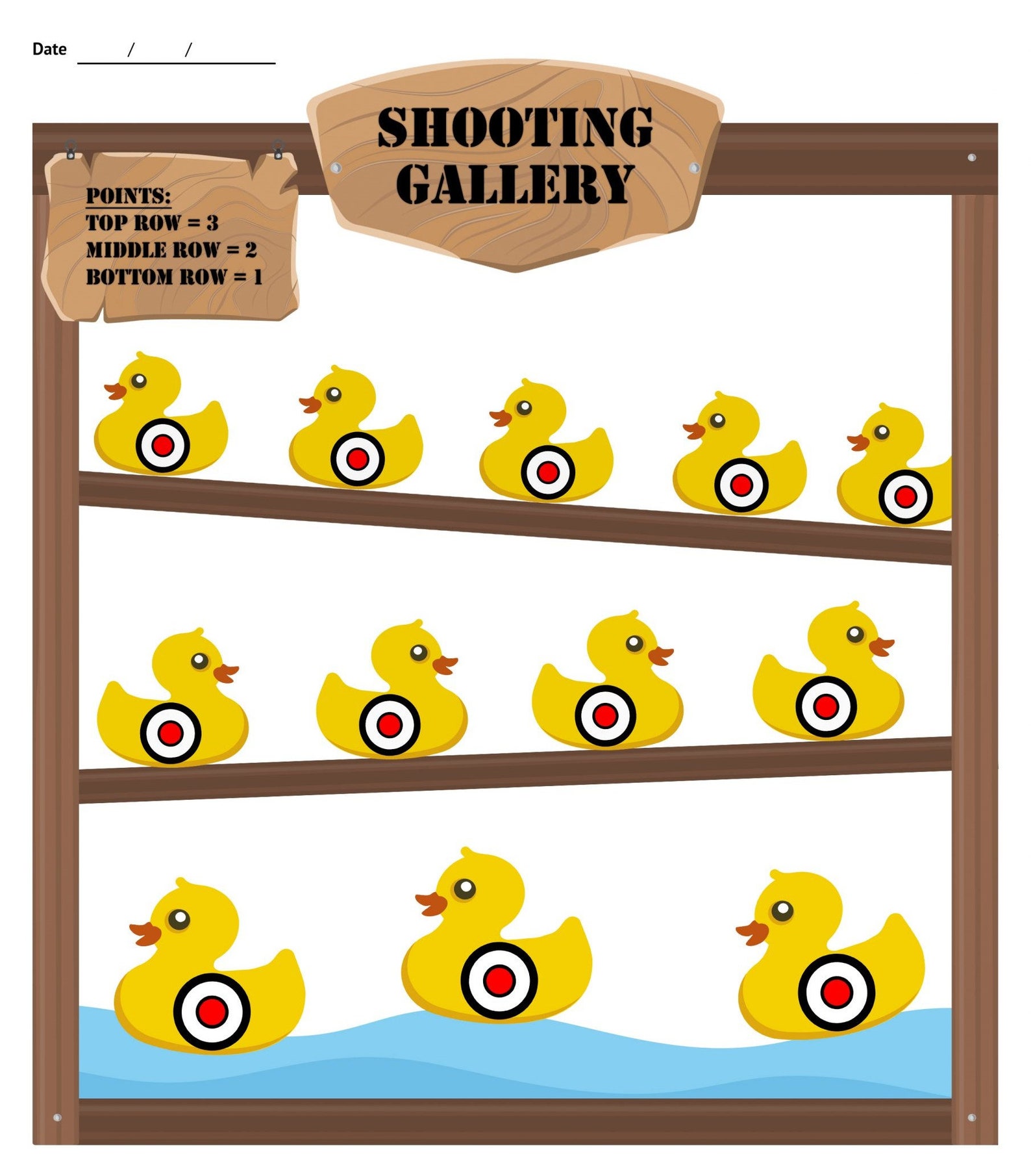 Duck Shooting Gallery Target Instant Download - Etsy