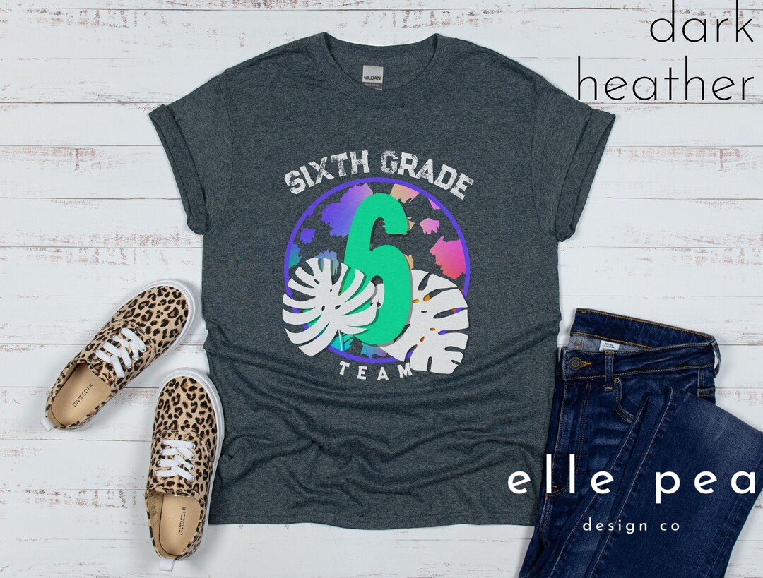 6th Grade Teacher Team T-shirt, Fluorescent Animal Print - Etsy
