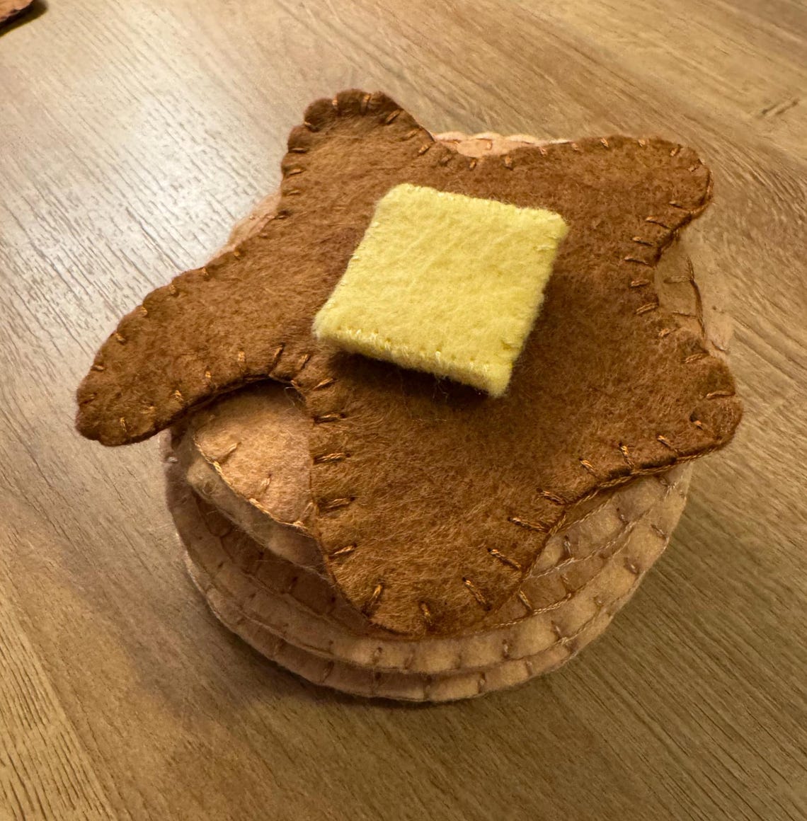 Felt Pancakes, Syrup, and Butter - Felt Play Food - Etsy