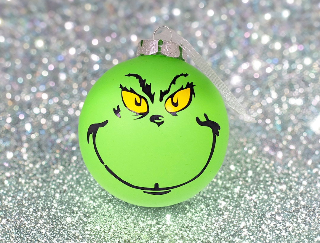 The Grinch Christmas Bauble, Green Christmas Decoration - Etsy