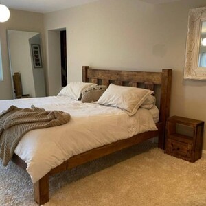 Handmade Chunky Solid Wood Bed Frame: Rustic Countrystyle - Etsy UK