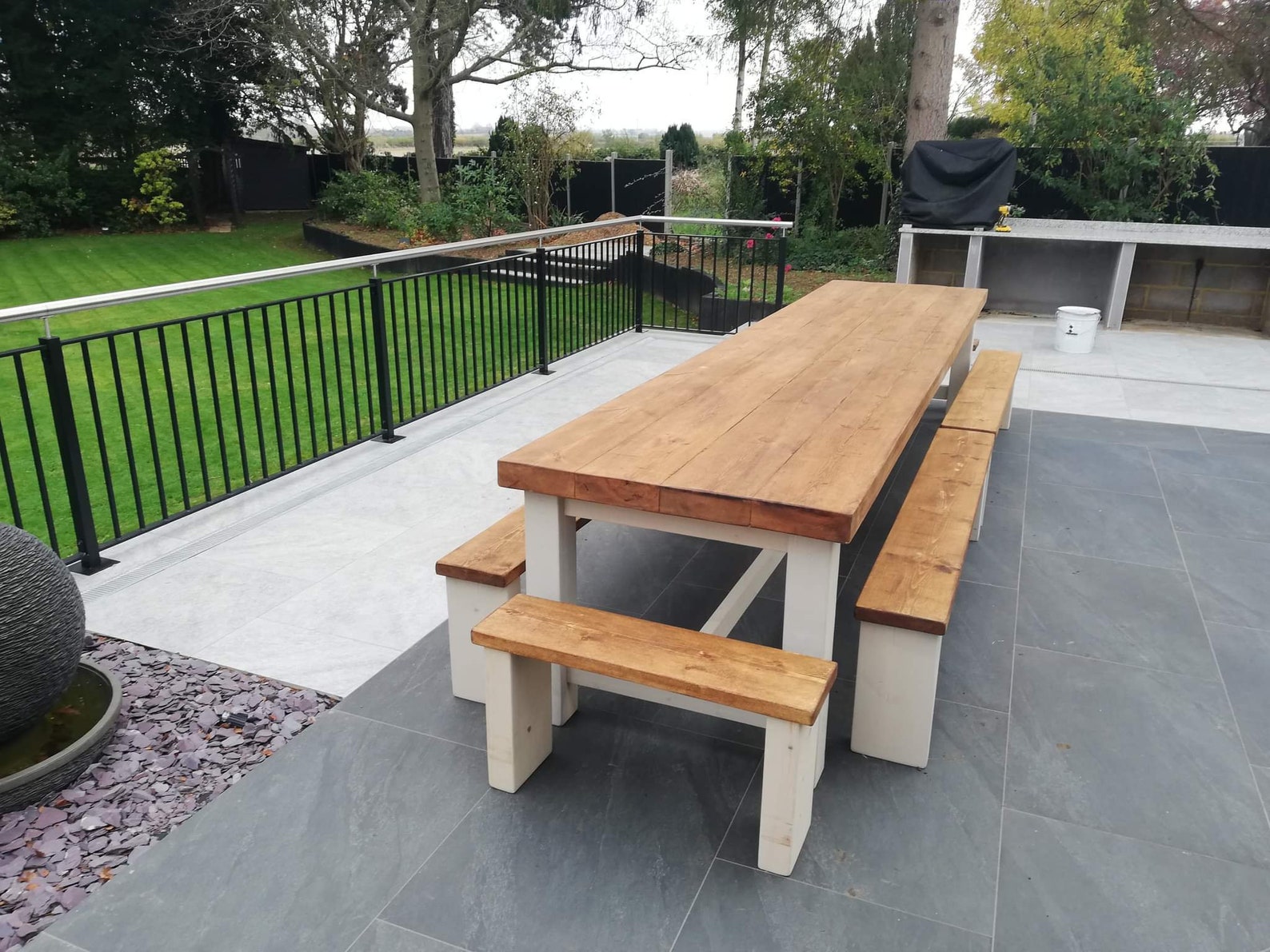 Any Size Outdoor Table - With FREE MATCHING BENCHES - Etsy UK