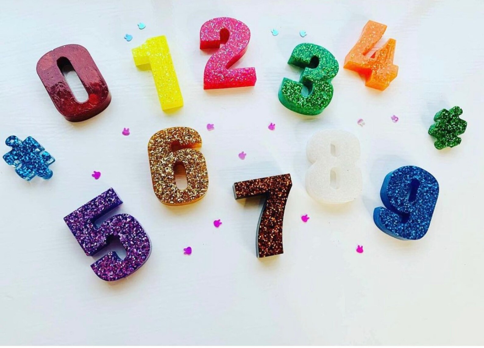 Resin Numbers 0-9 for Learning Numbers/colours, Childrens Learning ...