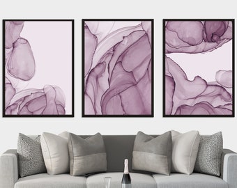Purple Abstract Art - Etsy UK