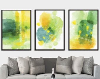 Yellow Green Print - Etsy UK