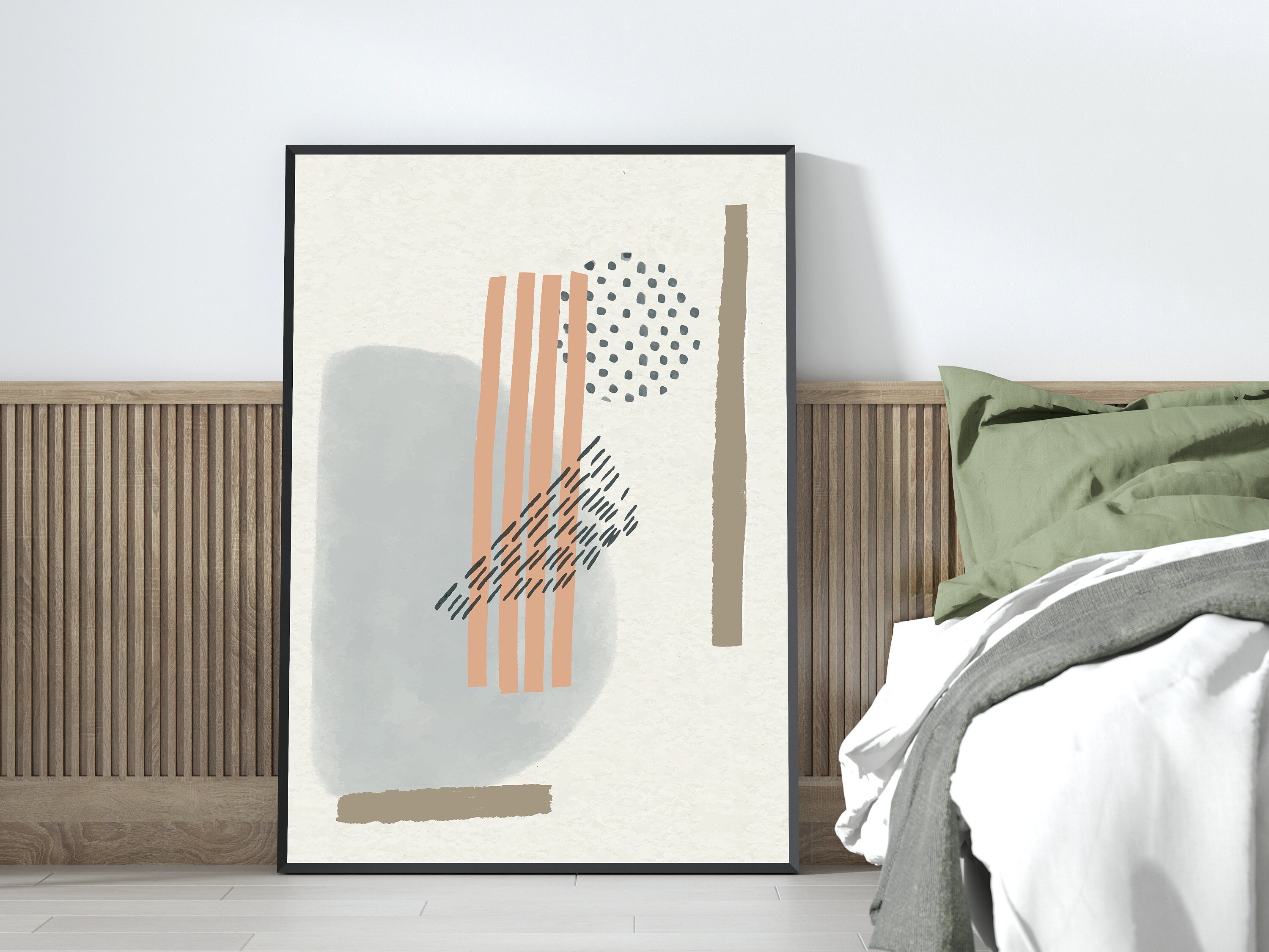 Set of 3 Earth tones Abstract prints Neutral Natural Art | Etsy