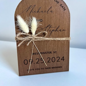 Wooden Wedding Invitation Card, Quinceañera Invitation Card, Wood ...