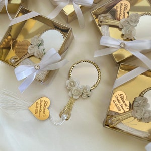 Luxury Mirror Favors With Box ,personalized Wedding Favor,gold Mirror ...