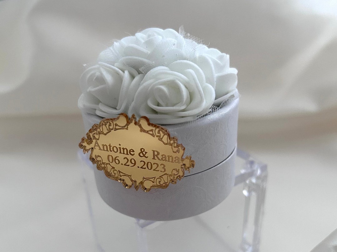 Round Candy Boxes With Personalized Acrylic Mirror for Guests,thank You ...