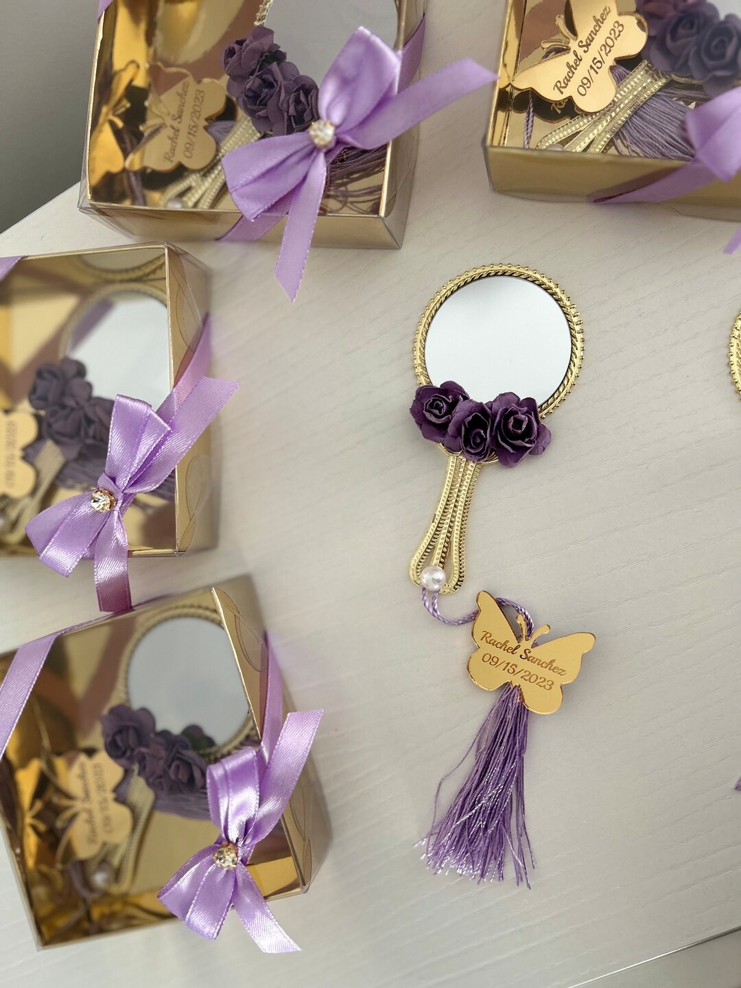 Birthday Guest Favors,bridal Shower Mirror Favors With Box ...