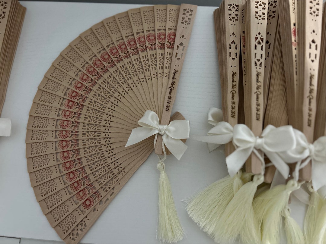 Sandalwood Hand Fans With Names,wooden Fans With Engraving Names,hand ...