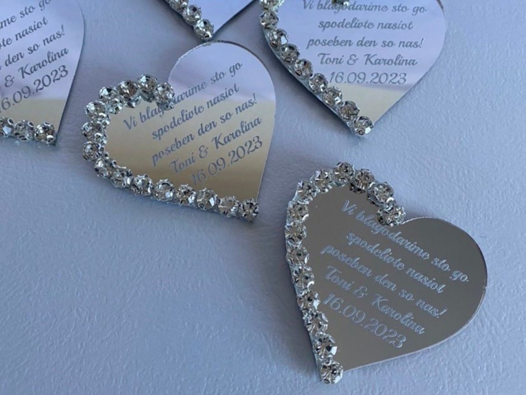 Heart Shape Personalized Wedding Gift, Heart Shape Mirror, Personalized ...