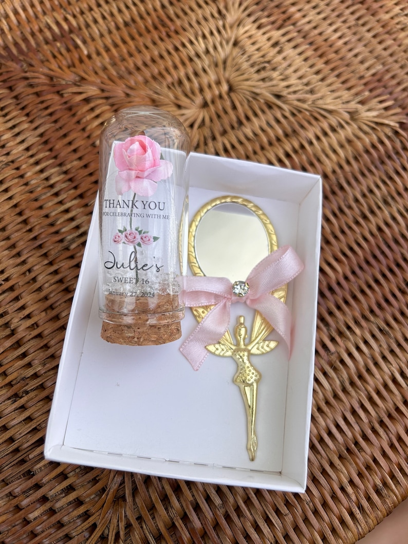 Personalized Hand Mirror & Favor Set: Quinceañera, Sweet 16 Gifts - Etsy