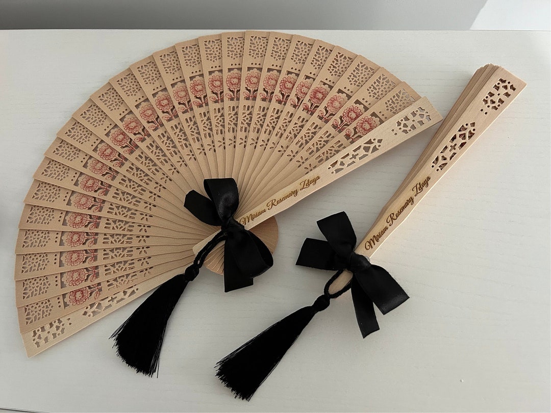 Sandalwood Hand Fans With Names,wooden Fans With Engraving Names,hand ...