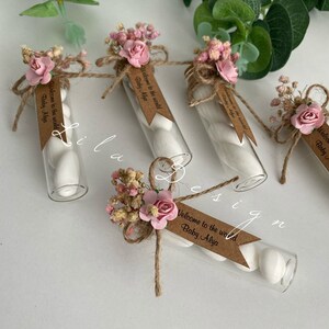 Wedding Glass Bottle Favorsglass Bottle Pink Glass - Etsy