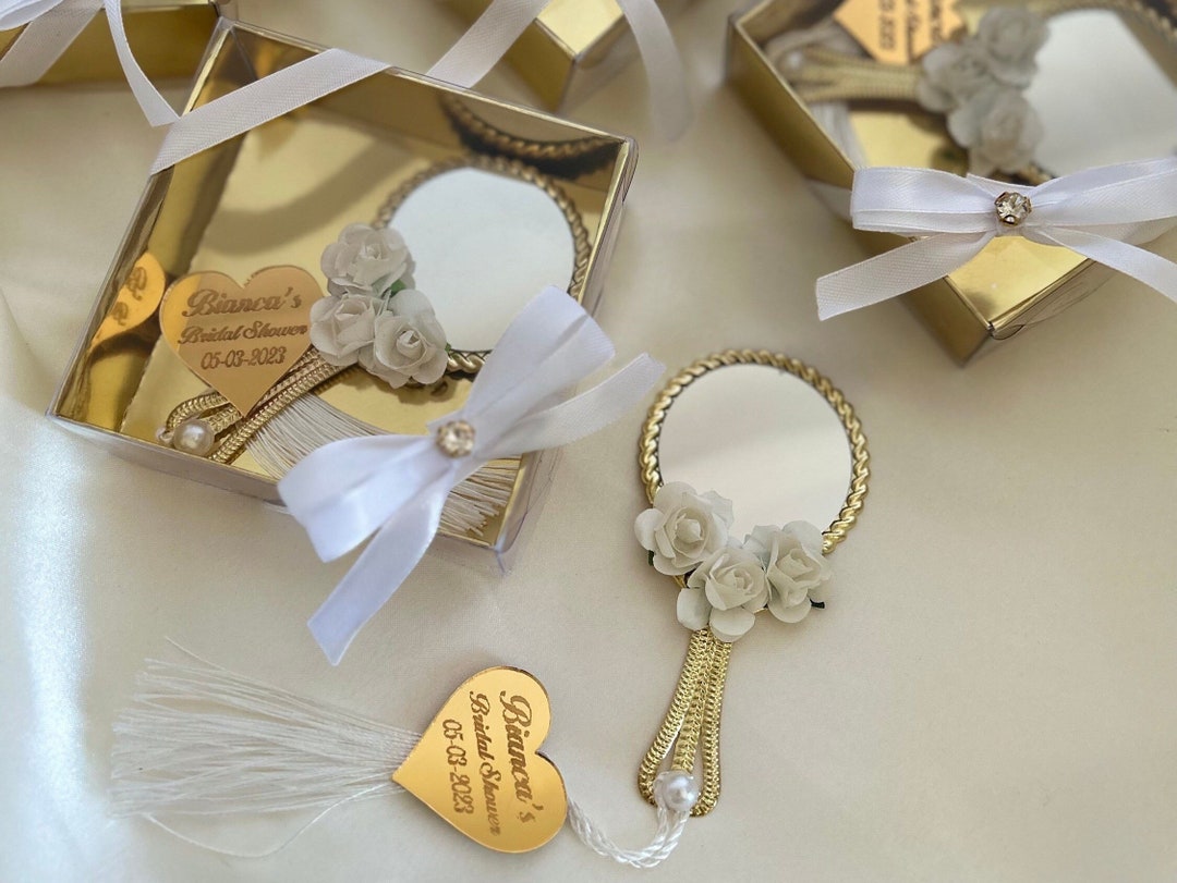 Luxury Mirror Favors With Box ,personalized Wedding Favor,gold Mirror ...