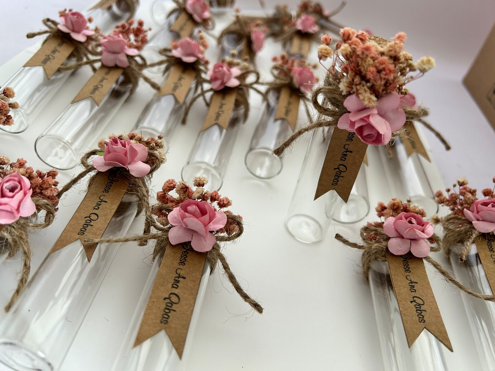 Wedding Glass Bottle Favorsglass Bottle Pink Glass - Etsy