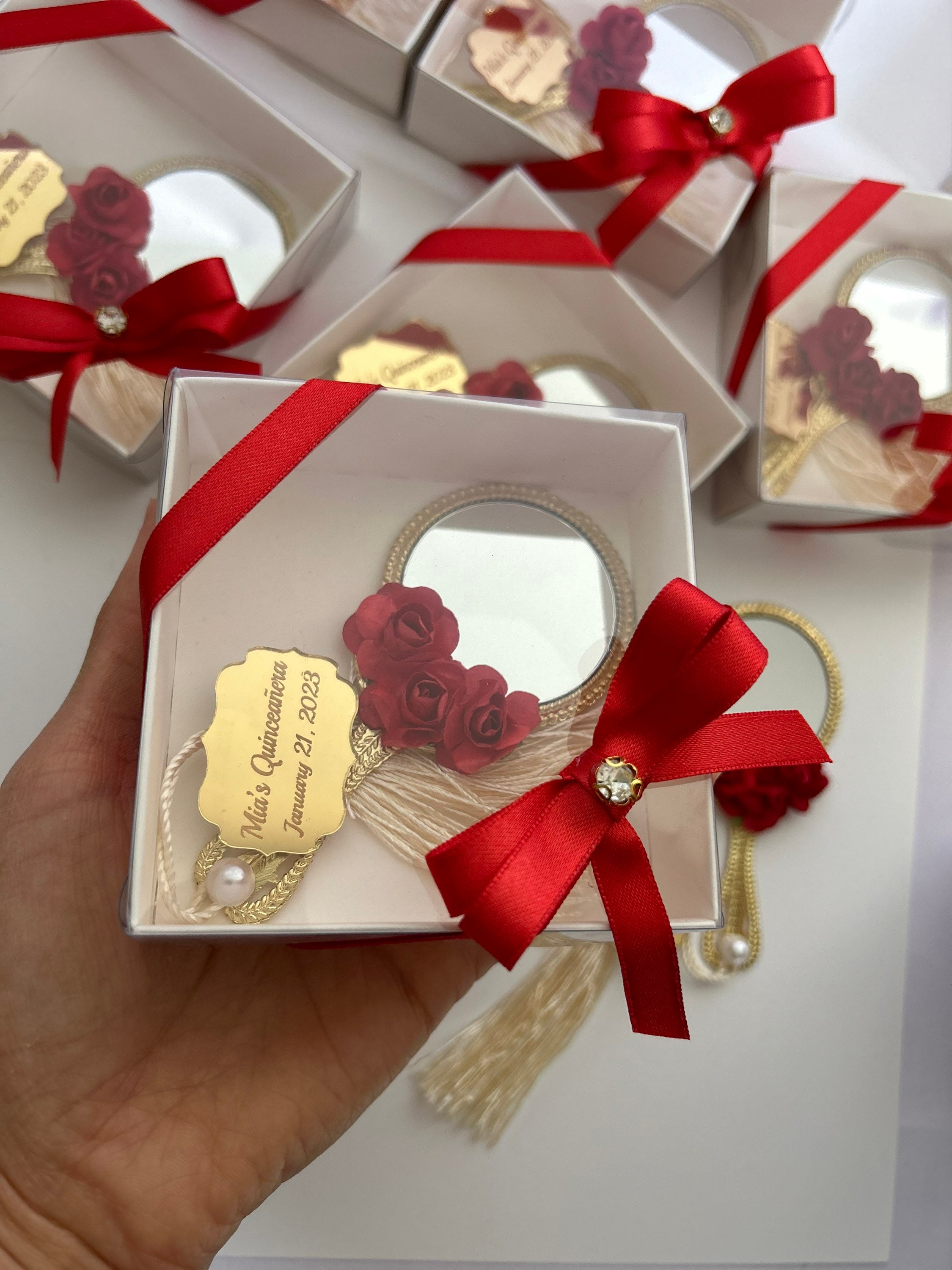 Personalized Mirror Favor, Bridal, Baby Shower, Quinceanera Gift - Etsy