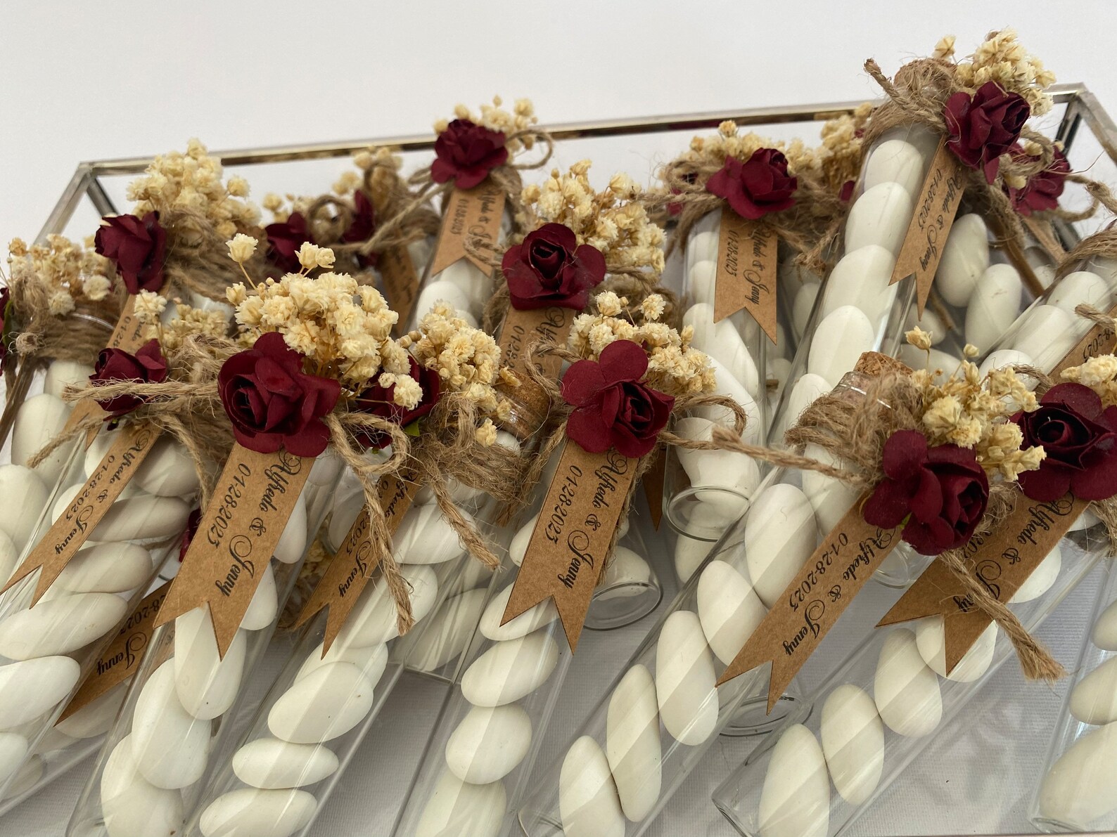 Wedding Glass Bottle Favorsglass Bottle Pink Glass - Etsy