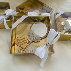Luxury Mirror Favors With Box ,personalized Wedding Favor,gold Mirror ...