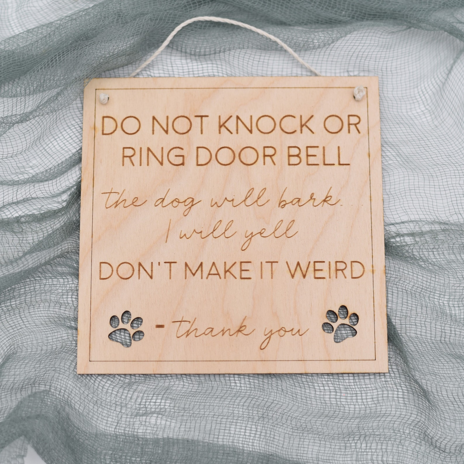 Don't Knock Dog Will Bark Sign Don't Ring Bell Sign - Etsy