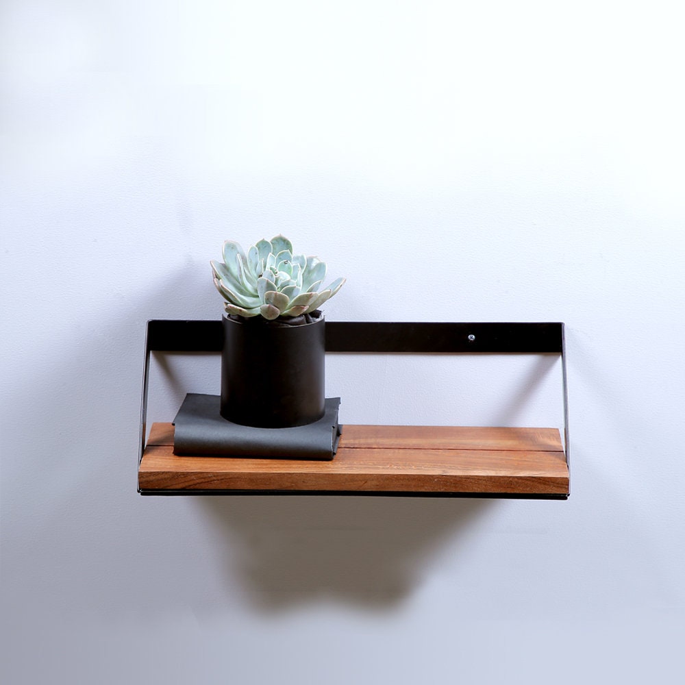 Sleek Wall Shelf Wooden Shelf - Etsy