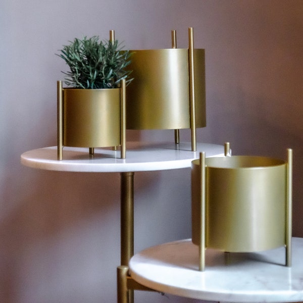 Gold Planter - Etsy