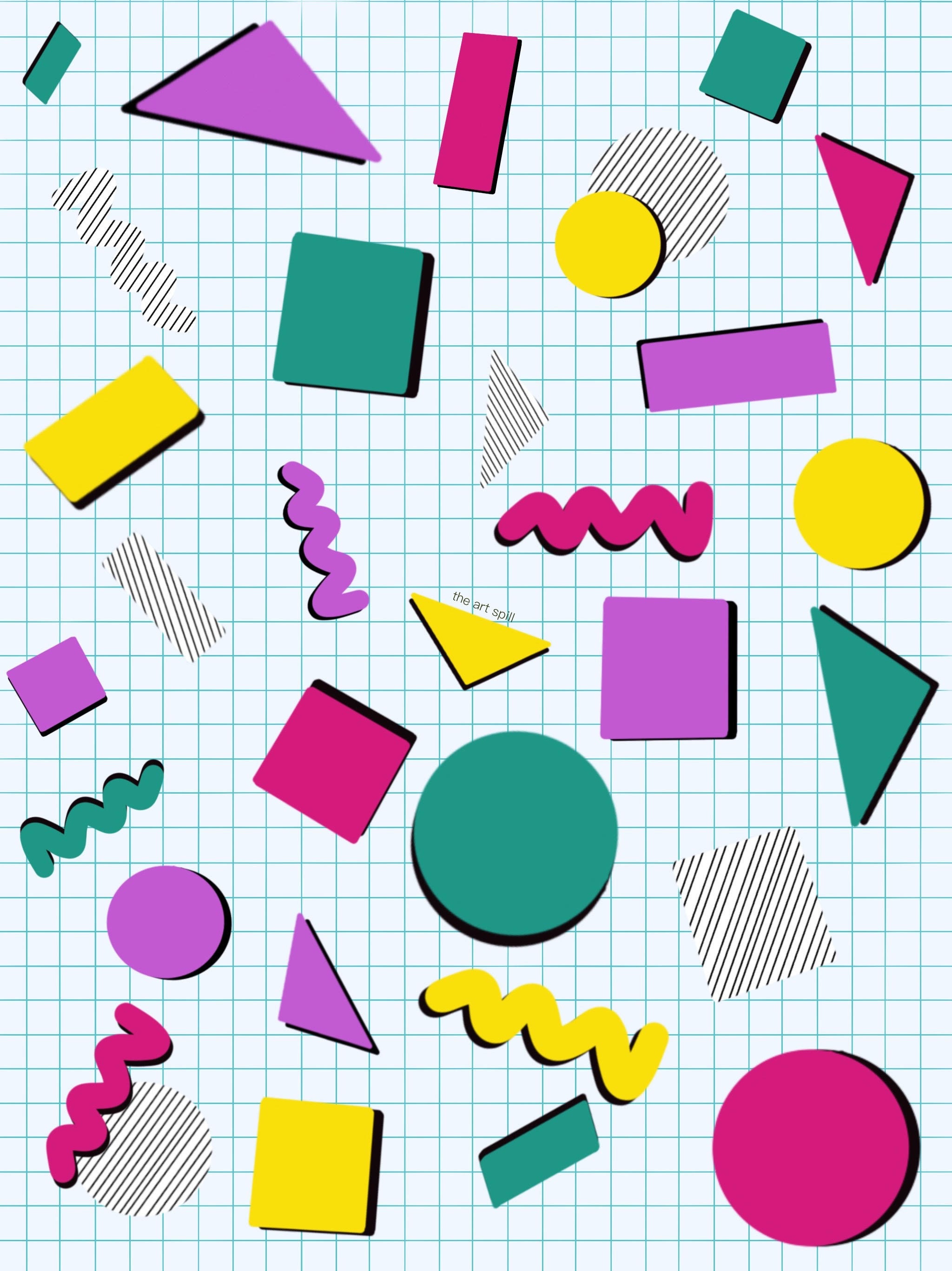 Digital 90's Pattern | Etsy