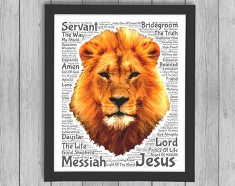 Bible Verse Wall Art Custom Lion of Judah Lamb of God Wall - Etsy